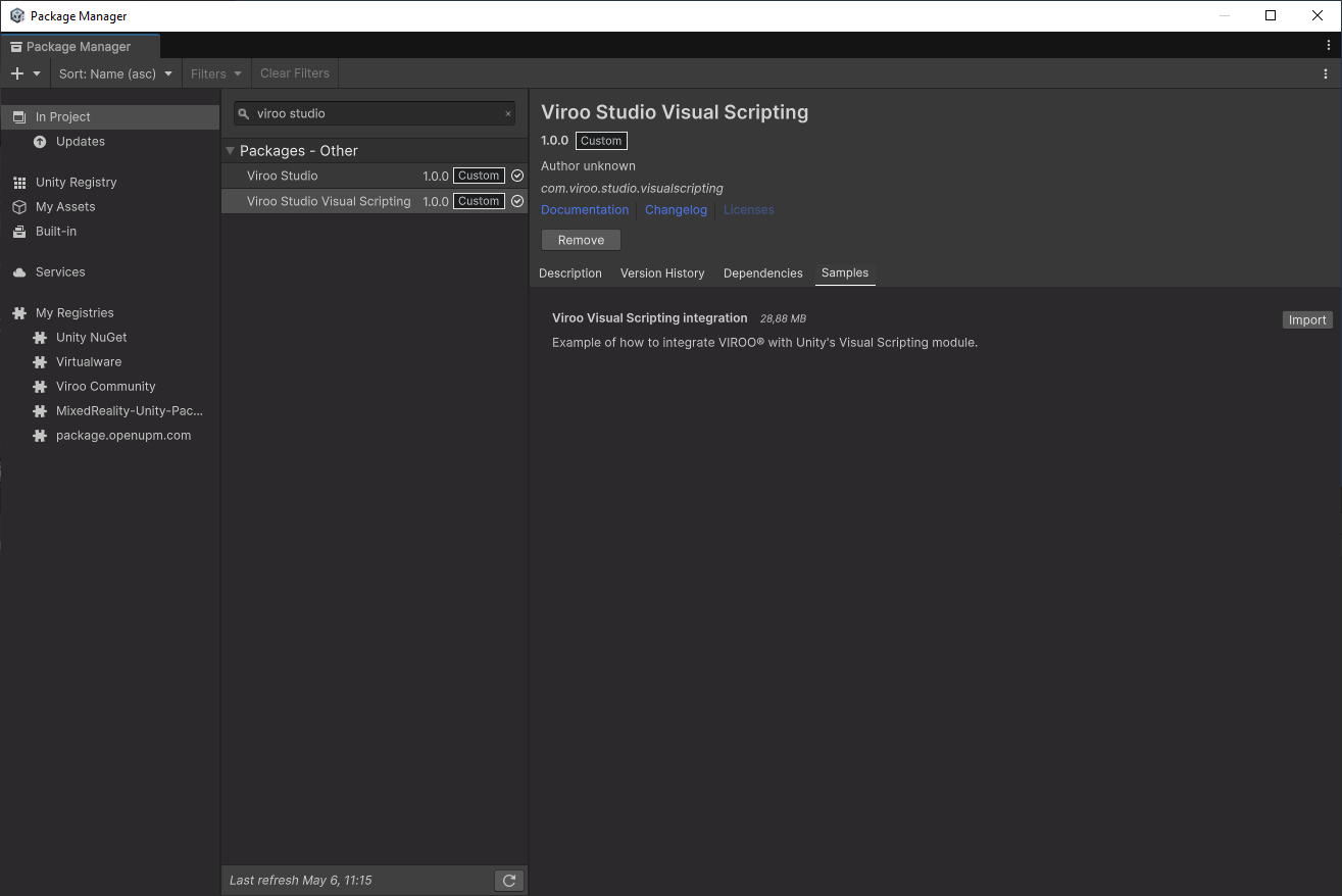 Viroo Visual Scripting Integration Example Viroo Documentation